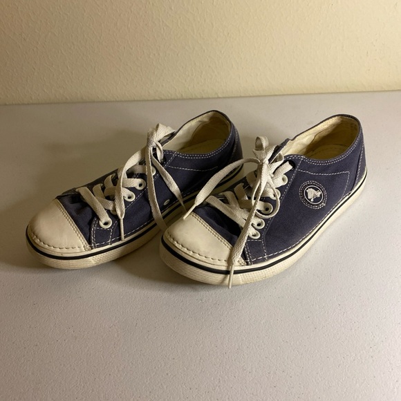 CROCS | Shoes | Crocs Hover Lace Up Navy Sz Men 7 Women 8 Wide Sneakers ...